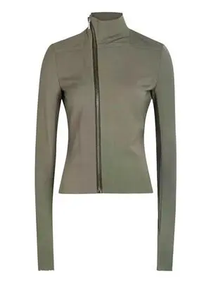 Rick Owens Rick Owens Asymmetric Zip High-Neck Jacket Grey