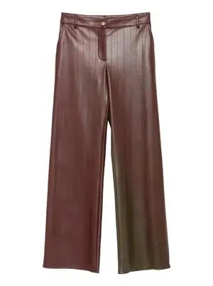 Patrizia Pepe Faux-leather Palazzo Pants - Brown