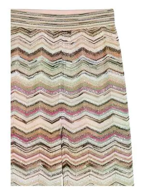 MISSONI Missoni Zigzag-Knit Wide-Leg Trousers