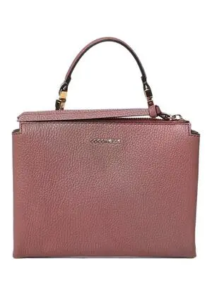 COCCINELLE Grained Leather Tote Bag With Gold-tone Hardware - Pink