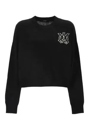 AMIRI AMIRI Logo Embroidered Merino Wool Sweater