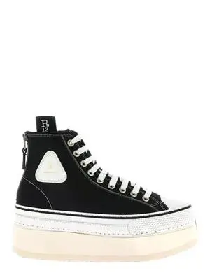 R13 Courtney Platform High-top Sneakers - Black