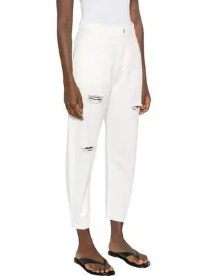 ANIYE BY Distressed Denim Jeans - White