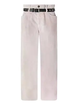 Pinko Belted Corduroy Trousers - Neutrals