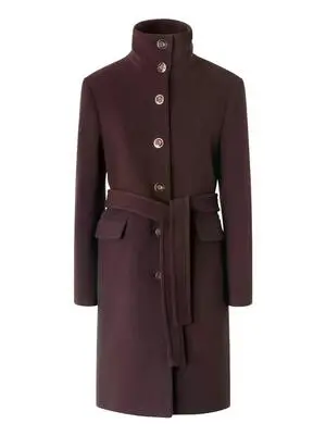 Pinko Belted Button-down Coat - Brown