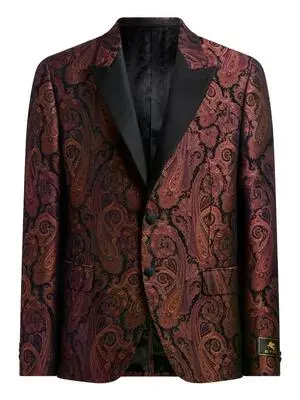 ETRO Chenille Jacquard Single-breasted Jacket With Paisley Motif