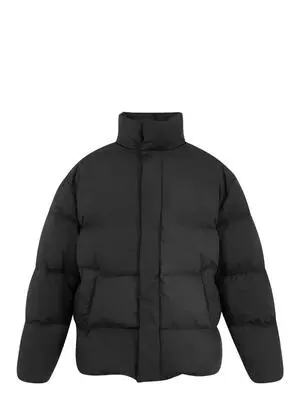 Saint Laurent Quilted High-neck Jacket - Black