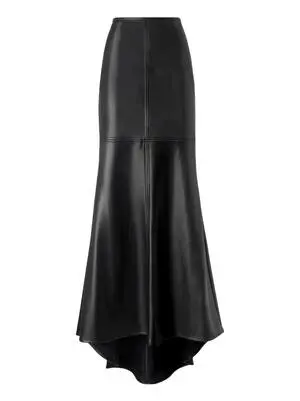 Pinko Panelled High-low Faux-leather Skirt - Black