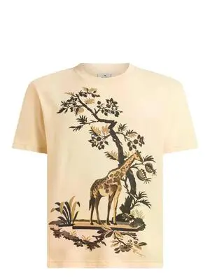 Etro Giraffe-print T-shirt - Neutrals