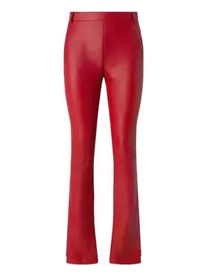 Pinko High-shine Fla Trousers - Red
