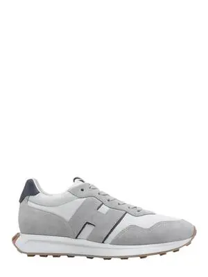 Hogan Logo-patch Leather Sneakers - Grey