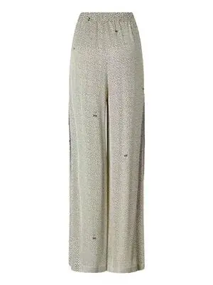 Pinko Polka Dot Drawstring Palazzo Pants - Neutrals