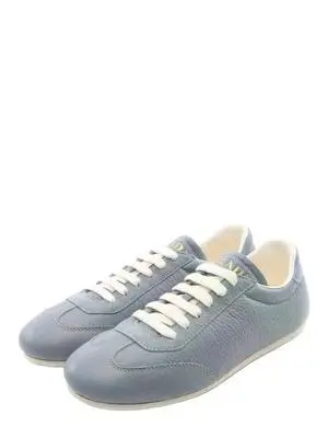 Prada Leather Lace-up Sneakers - Grey