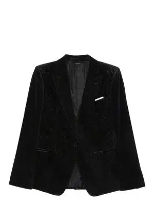 TOM FORD Polka-dot Velvet Blazer - Black