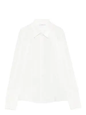 Patrizia Pepe Jacquard-patterned Poplin Shirt - White