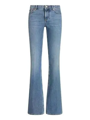 Dolce & Gabbana 5-pocket Flared Denim Trousers - Blue