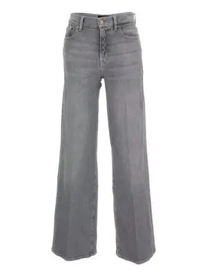 7 For All Mankind Luxe Vintage Wide-leg Jeans - Grey