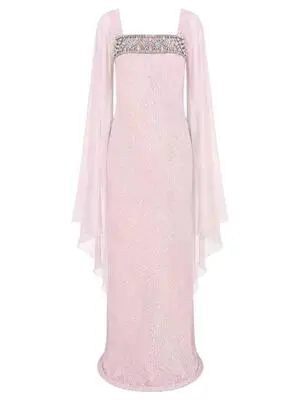 TEMPERLEY LONDON Pyramus Crystal-embellished Maxi Dress - Pink