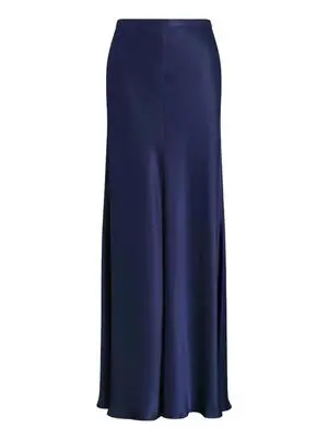 Alberta Ferretti Satin Finish Maxi Skirt - Blue