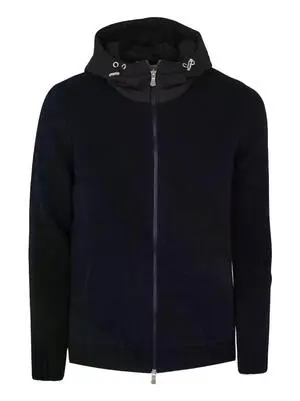 GRAN SASSO Zip-up Hooded Jacket - Blue