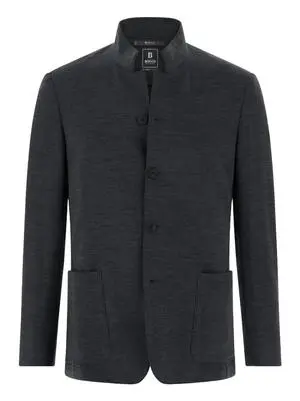 Boggi Milano Blazer Diagonal Wool Blend Wooltech - Grey