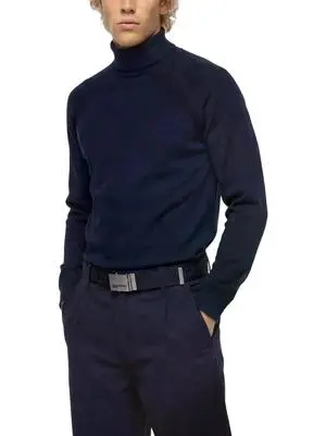 Karl Lagerfeld Lightweight Knit Roll-neck Sweater - Blue