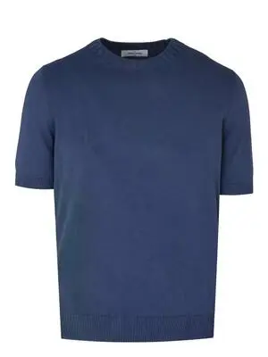 GRAN SASSO Ribbed-trim T-shirt - Blue