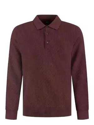 Brioni Knitted Polo Shirt - Red