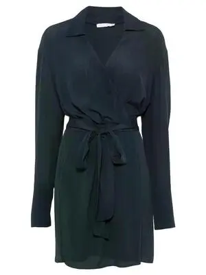 PATRIZIA PEPE Patrizia Pepe Nexus Blue Crêpe Wrap Dress