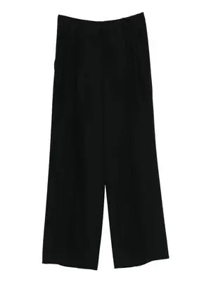 N°21 Pleated Wide-leg Trousers - Black