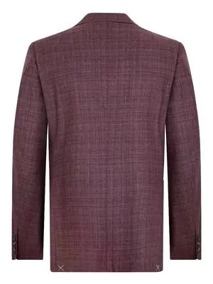 Canali Checked Single-breasted Blazer - Red