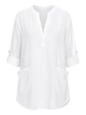 Seafolly Roll-tab Sleeve Shirt - White