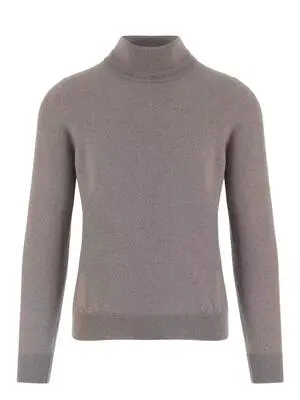 Tagliatore High-neck Wool Sweater - Brown