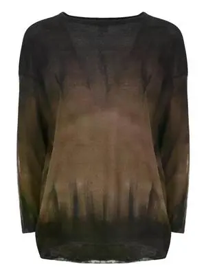 AVANT TOI Avant Toi Tie-Dye Boat-Neck Sweater