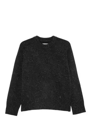 Loulou De Saison Cashmere Speckled-knit Crew Neck Sweater - Grey