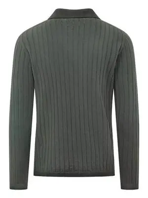 AROVESCIO Ribbed-knit Long-sleeve Shirt - Green