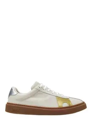 Camper Leather Lace-up Sneakers With Embossed Logo - White