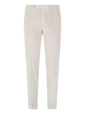 BRIGLIA 1949 Corduroy Turn-up Trousers - Neutrals