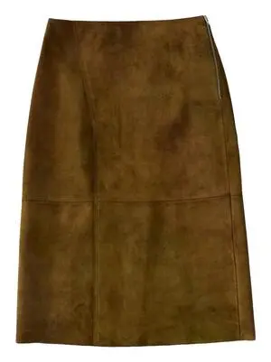 Studio Nicholson Asymmetric Midi Skirt - Brown