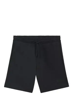 BOSS Logo Patch Drawstring Waist Shorts - Blue