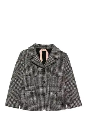 N°21 Checked Notched Lapel Blazer - Grey