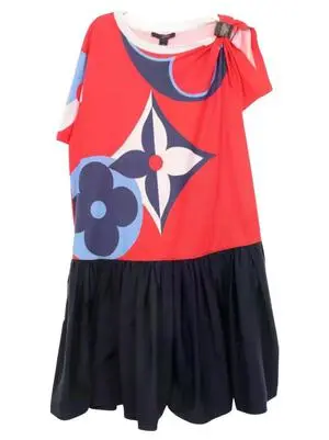 LOUIS VUITTON Game On Asymmetrical Mini Dress - Red