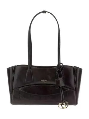 HIDESINS Small Crinkled Leather Tote Bag - Brown
