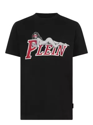 Philipp Plein Jersey T-shirt Pin Up - Black