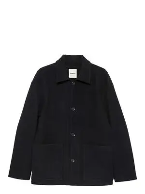 Sandro Wing-collar Textured Jacket - Blue