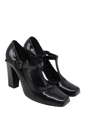 Fendi Square Toe Mary Jane Pumps - Black