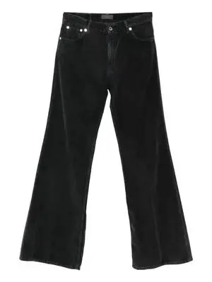 HAIKURE Clara Trousers Corduroy Flared Leg - Black