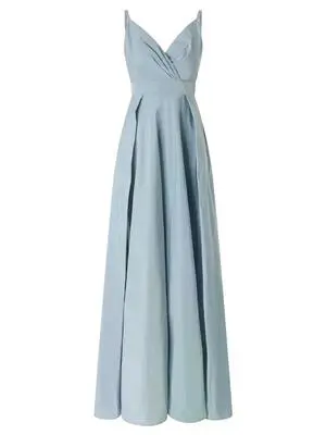 Pinko V-neck Side-slit Maxi Dress - Blue