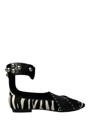ISABEL MARANT VINTAGE Linzy Eyelet Ballet Flats - Black