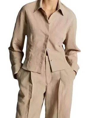 Vince Blouson Back Shirt - Neutrals